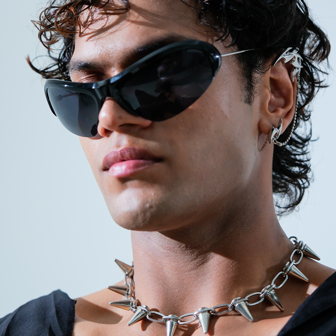 [ Glare x ] Futuristic Semi-rimless Sunglasses – Project Shades